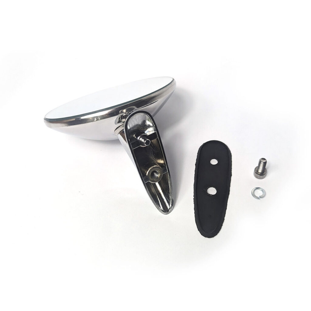 Omnico 316 Italian-style Chrome Mirror - Halcyon Classic Parts