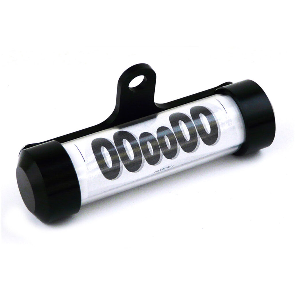 Black cylindrical tax disc